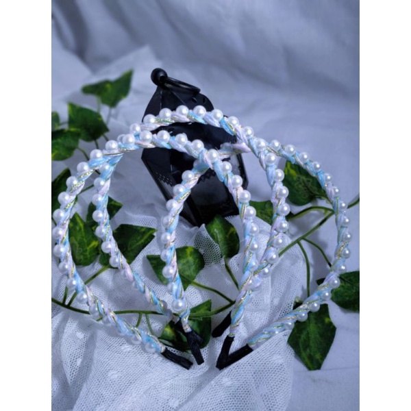 Jual BONDU KAWAT MUTIARA BANDO RAINBOW BIRUPINKMUDAGOLD BANDANA KOREAN ...