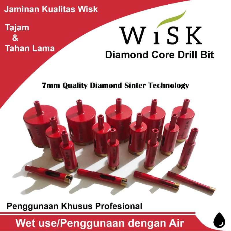 Jual Wisk mata bor granit marmer, diamond core drill bit 6mm sampai ...