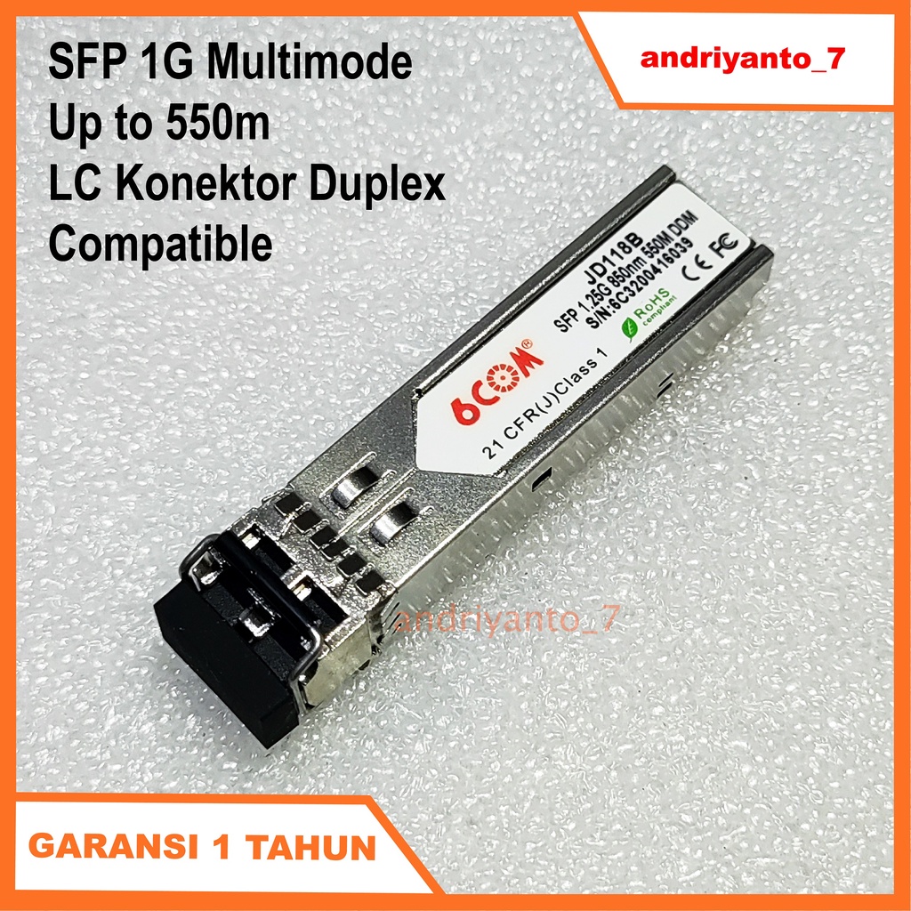 Jual SFP Compatible HP Procurve HPE Aruba X120 1G SFP SX Transceiver ...
