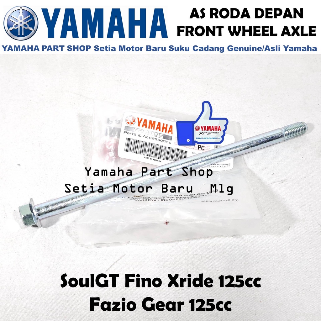 Jual As Roda Depan Front Wheel Axle Motor Fazio Gear SoulGT Fino Xride ...