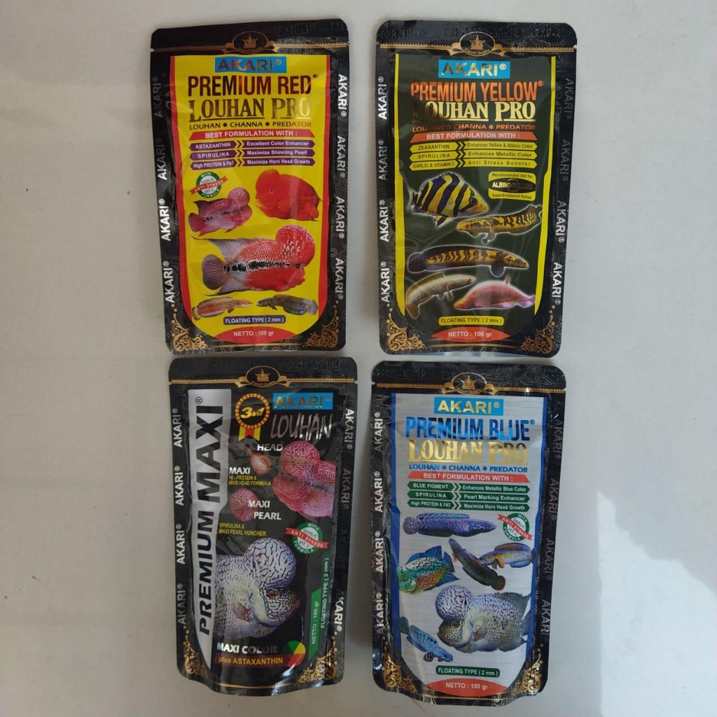 Jual Akari Premium Blue yellow Red Maxi LOUHAN PRO CHANNA predator ...