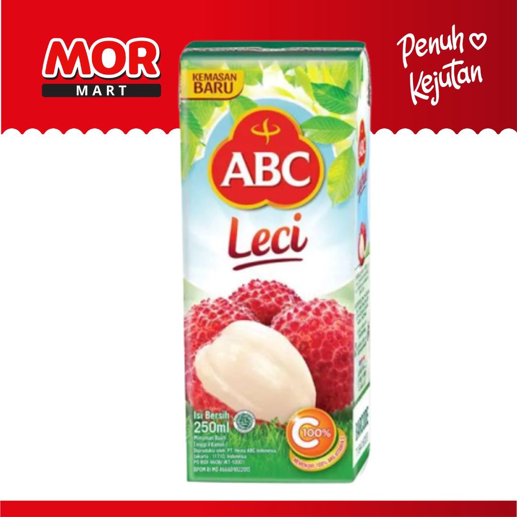 Jual ABC Leci Jus Lychee Juice Minuman 100% AKG Vitamin C Tpk Ktk 250 ...