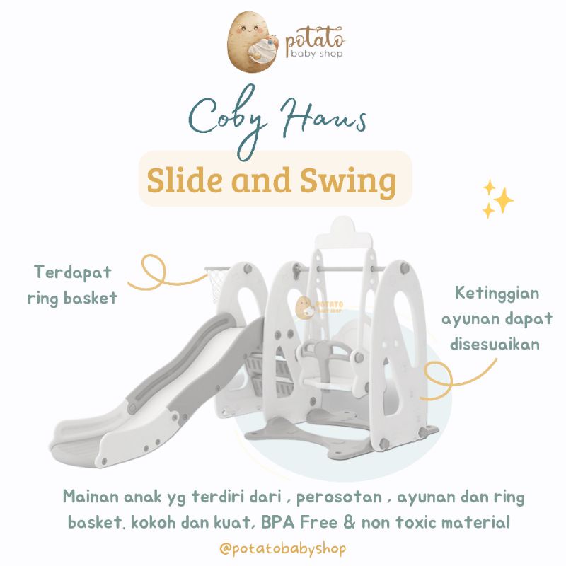 Jual Coby Haus Lolly Gummy Slide And Swing Cobyhaus ayunan perosotan ...