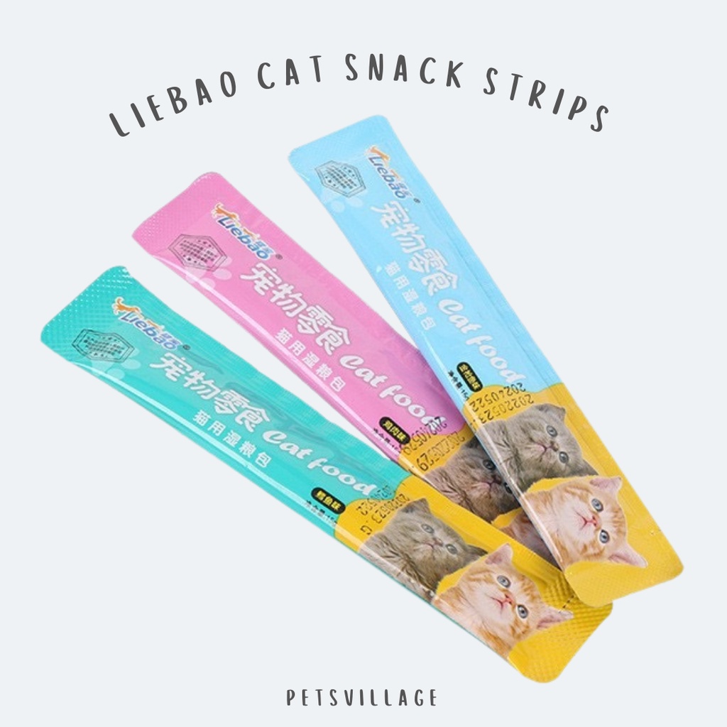 Jual LIEBAO CAT STRIPS/ SNACK KUCING 15 GR | Shopee Indonesia