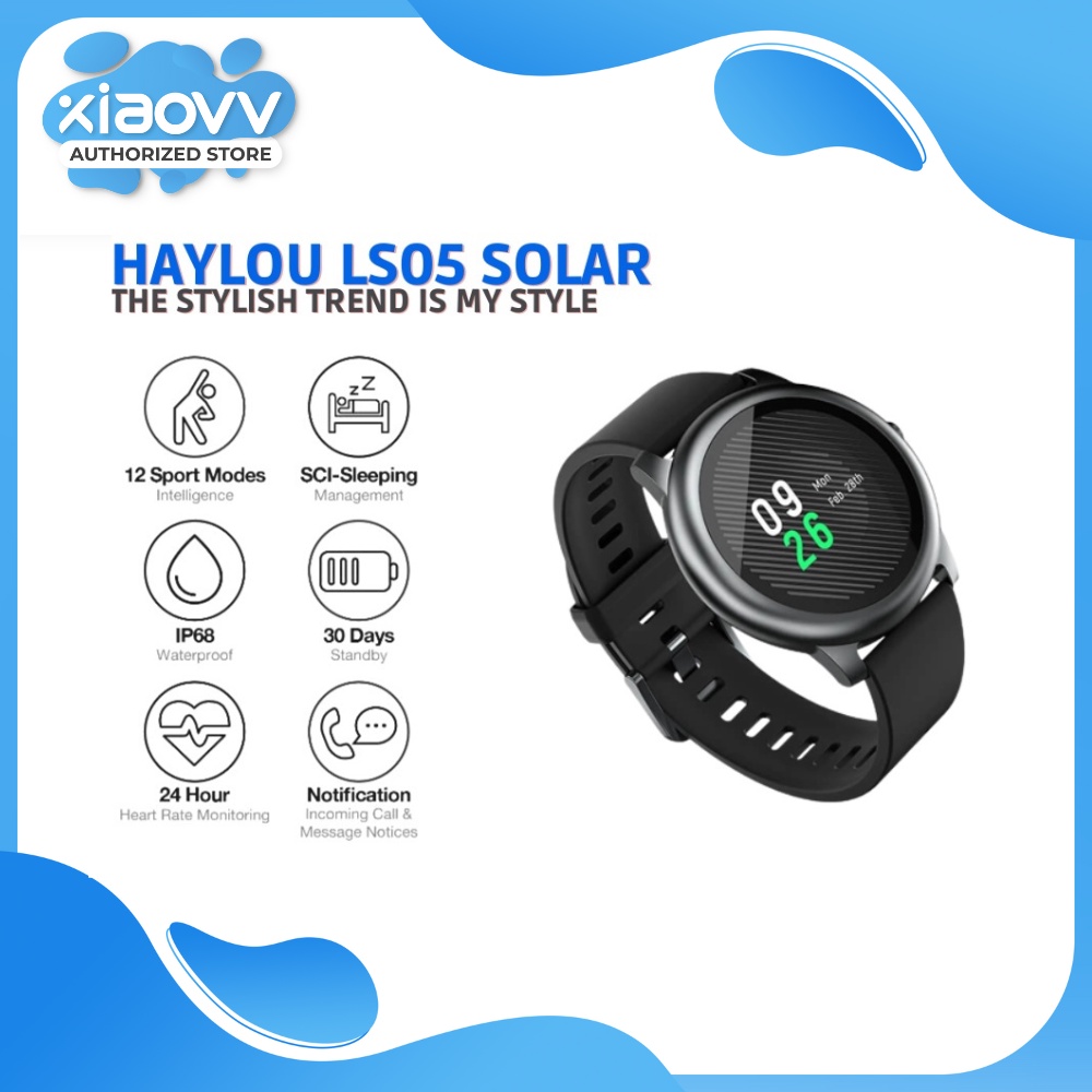 Jual Haylou Solar LS05 Smartwatch Sport Metal Heart Rate Sleep Monitor ...