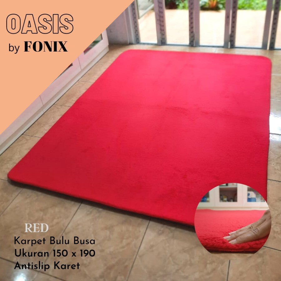 Jual Karpet Bulu Super Lembut OASIS by FONIX Busa Empuk Anti Slip 100 x ...