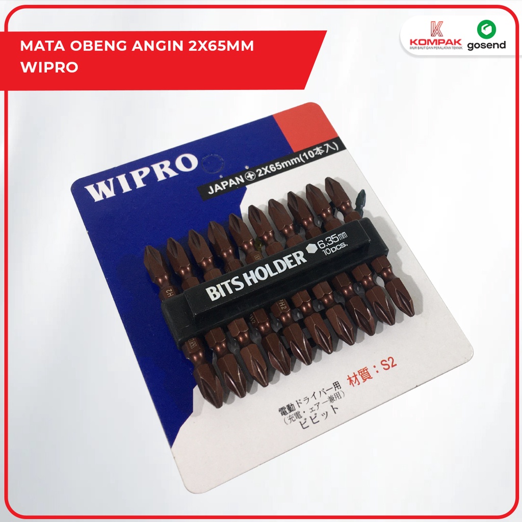 Jual Mata obeng angin Wipro 2 way WIPRO Mata Obeng Angin Pendek PH2 x ...