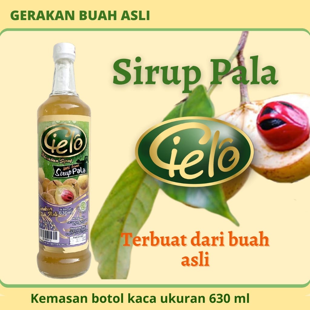 Jual Sirup Pala Cielo Sirup Buah Pala Asli Bogor 630 Ml | Shopee Indonesia