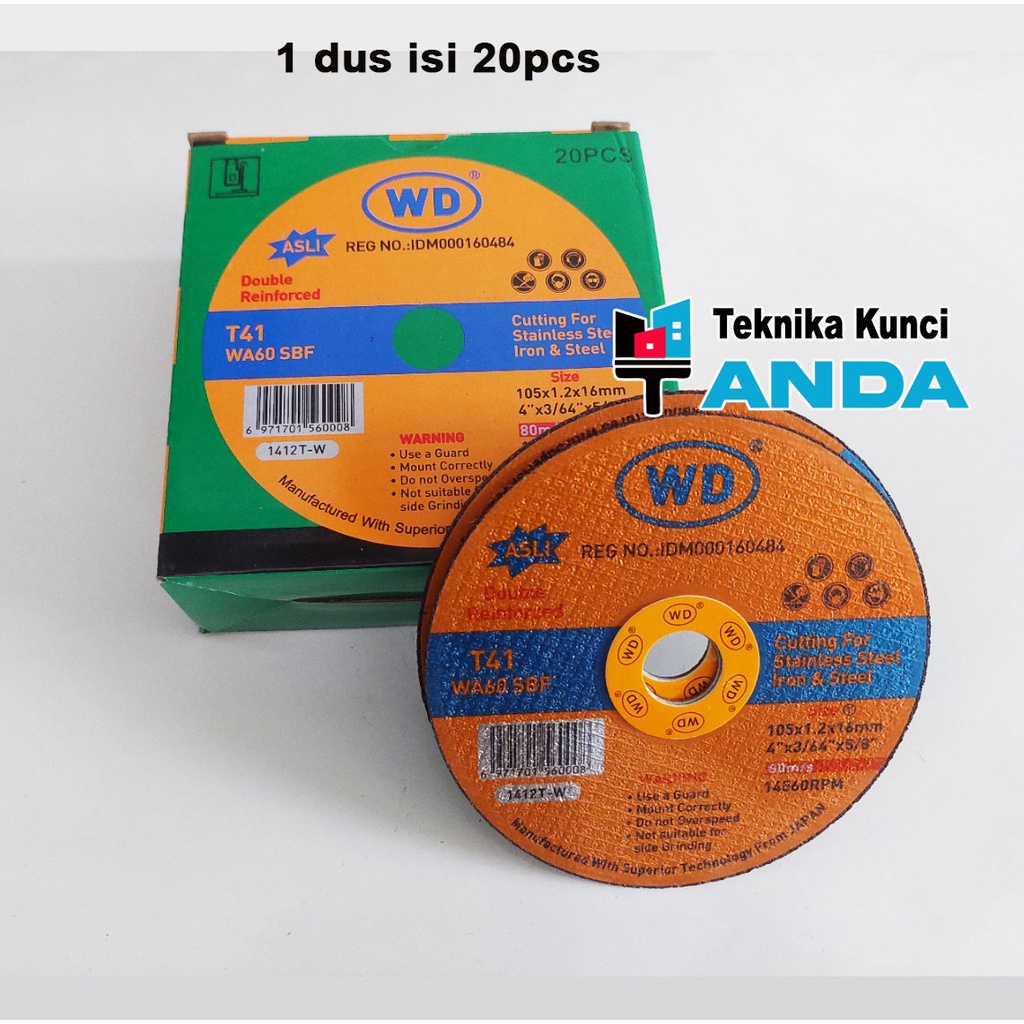 Jual WD Potong besi 4 in dus pak - Batu Gerinda Wd dus - pisau potong ...