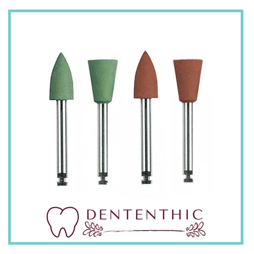 Jual Dental bur rubber merah coklat low speed /bur rubber hijau low ...