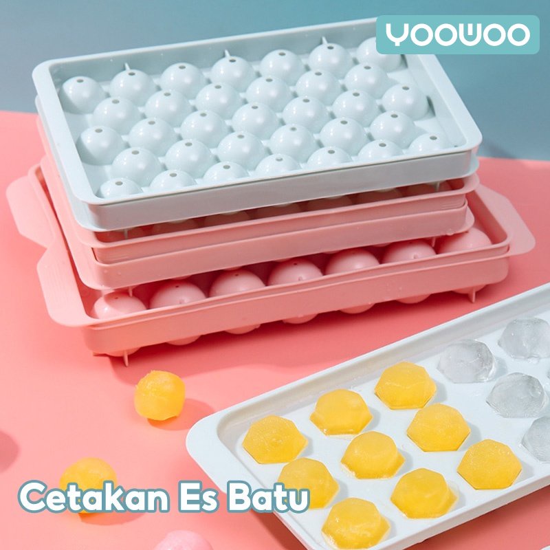 Jual YooWoo Cetakan es batu bulat / cetakan es 33grid dan 18grid / alat ...