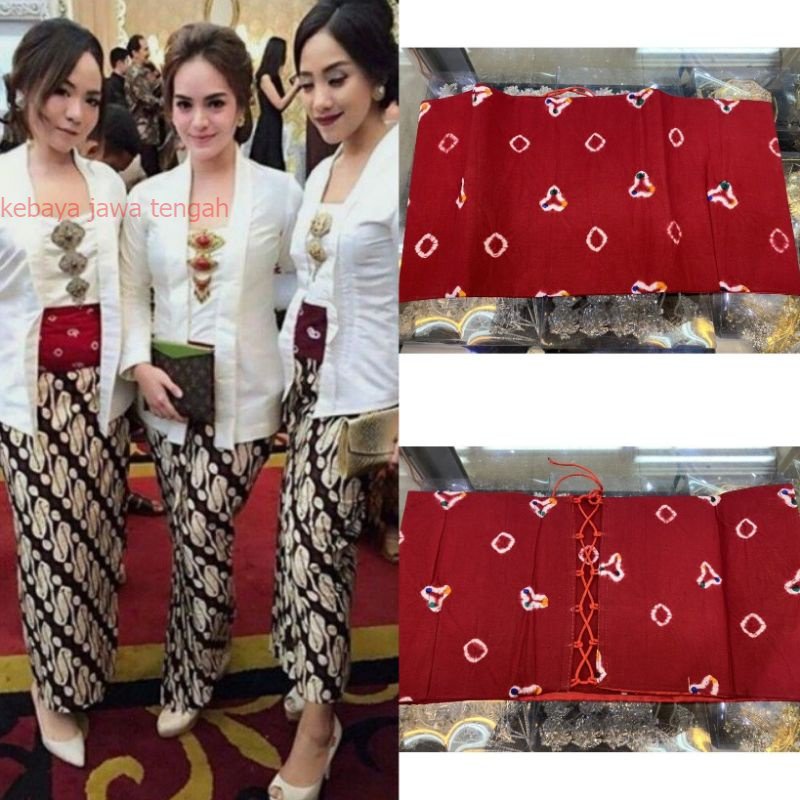 Jual kebaya wanita Angkin Jumputan Instan/ Stagen Jumputan Instan/ Kemben Kebaya, Warna Lengkap ...