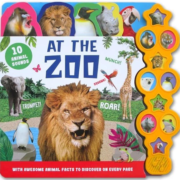 Jual At The Zoo Tabbed Sound Board Book With 10 Animal Sounds & Awesome ...