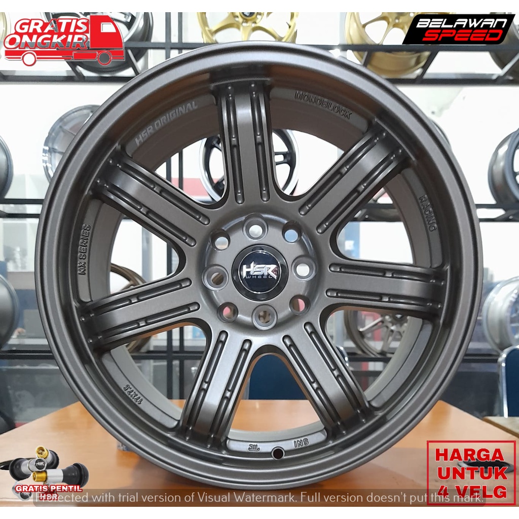 Jual PROMO!!!!VELG MOBIL RACING PELEK MODIFIKASI RING 17 HSR SIAK PCD 4X100/114,3 R17 UNTUK JAZZ ...