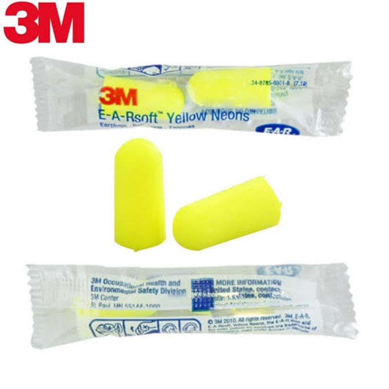 Jual Earplug Pelindung Telinga 3M Yellow Neons Sumbat Kuping | Shopee ...