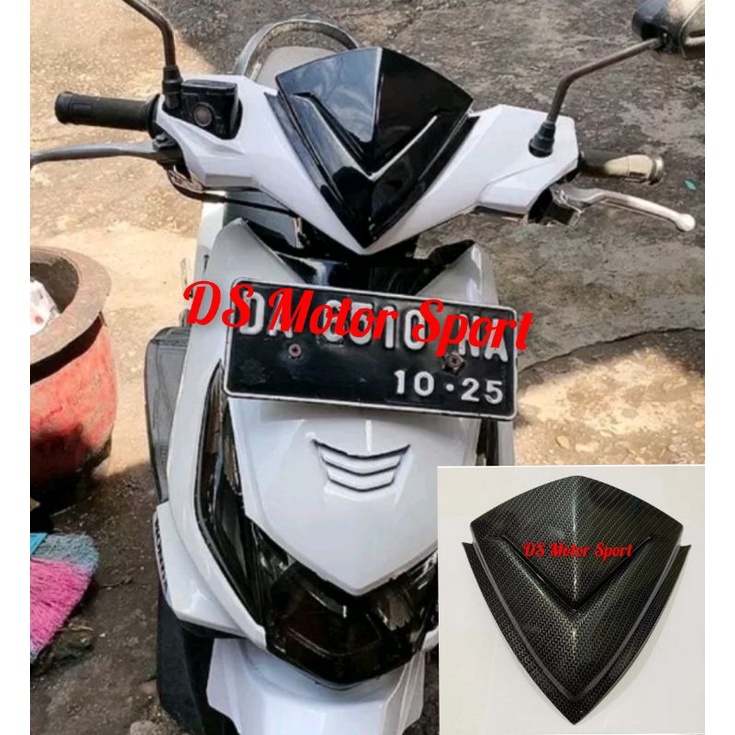 Jual VISOR BEAT KARBU MODEL TERBARU CARBON WINDSHIELD BEAT KARBU MODEL ...