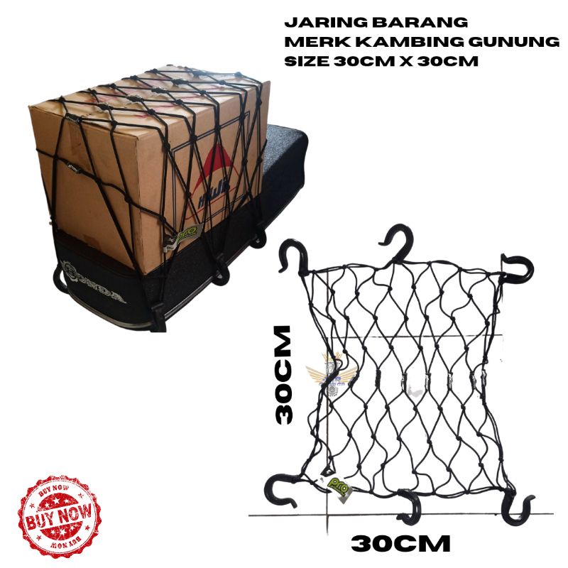 Jual Jaring Jok Helm Cargonet Bahan Karet Nylon Merk Kambinggunung ...
