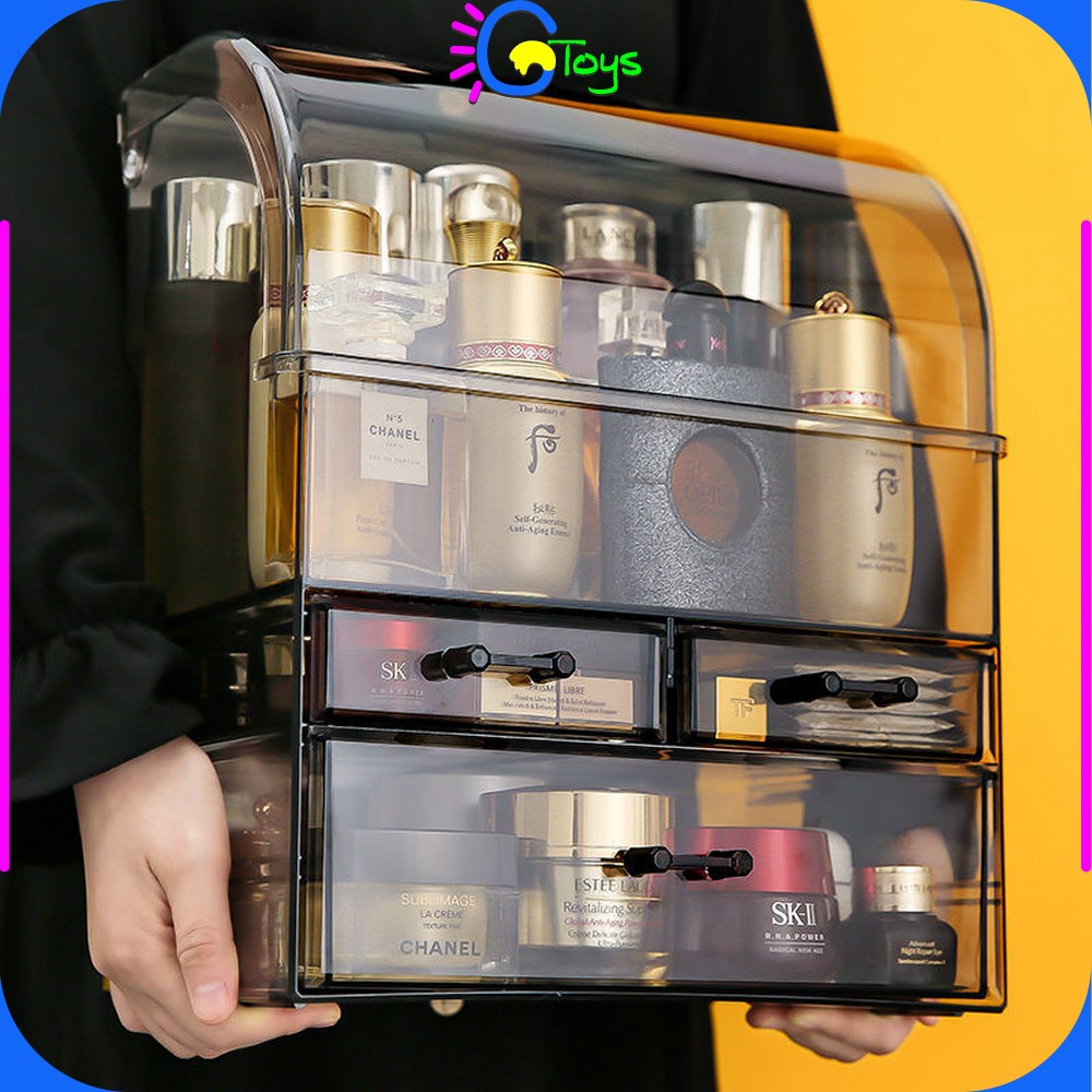 Jual CR-K132 Rak Kosmetik Dengan Laci Anti Debu Tempat Make Up Skincare ...