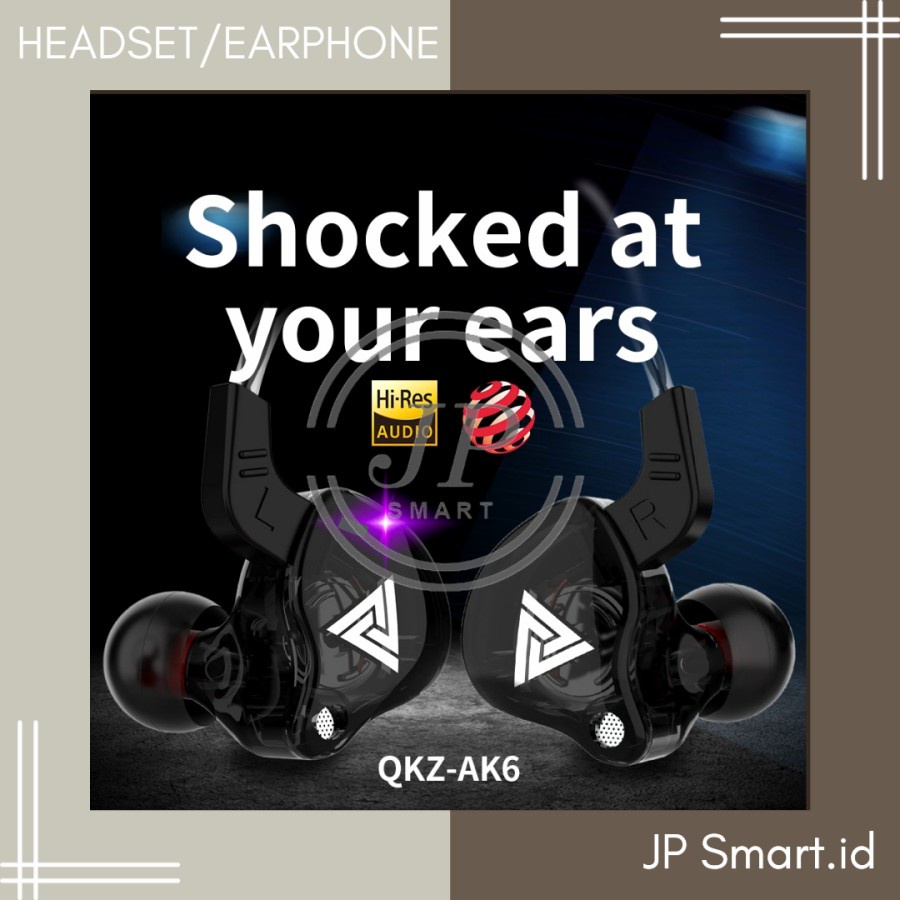 Jual Headset AK6 AK-6 Earphone IEM In Ear Monitor Headphone Bass Cable ...