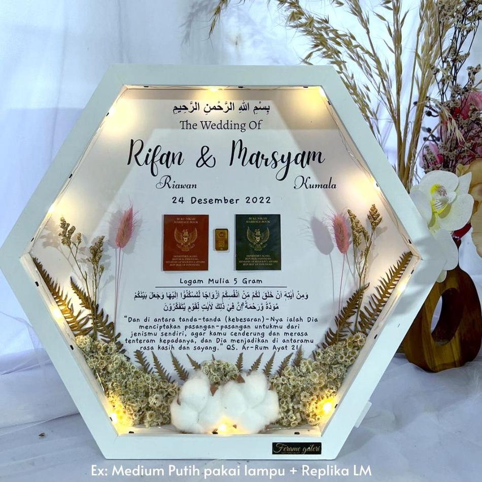 Jual Top Produk.. Diba13 - Mahar Pernikahan Rustic Bingkai Hexagonal by Ferame Galeri - Mahar ...