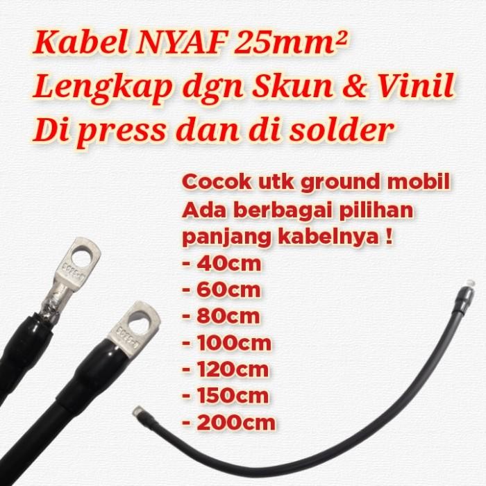 Jual Kabel NYAF 25mm lengkap dengan skun vinil untuk grounding ground ...