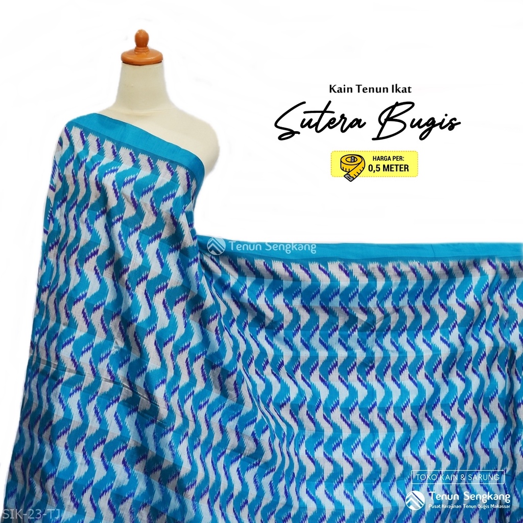 Jual Kain Tenun Ikat Sutra Asli Bugis Makassar Toska - Tenun Sengkang ...