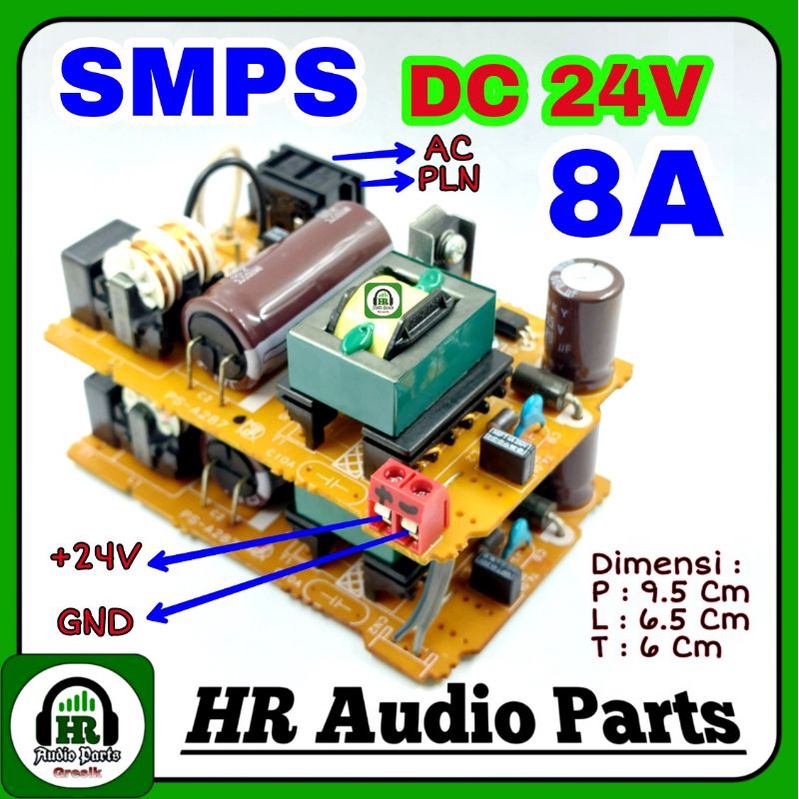 Jual SMPS DC 24V 8A Power Supply dc 24v 8 Ampere for Amplifier Class D 2x150W or Subwoofer ...
