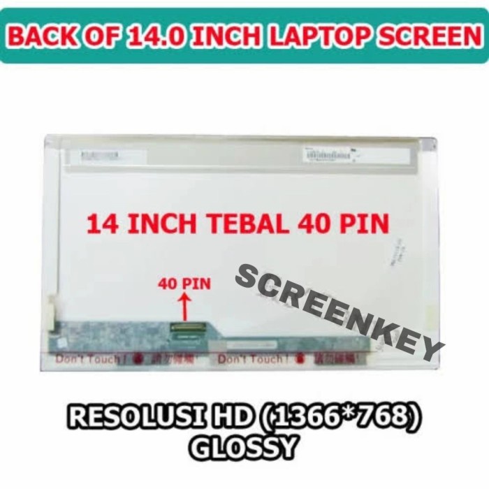 Jual LCD LED Layar Laptop 14 Inch 40 Pin Tebal | Shopee Indonesia