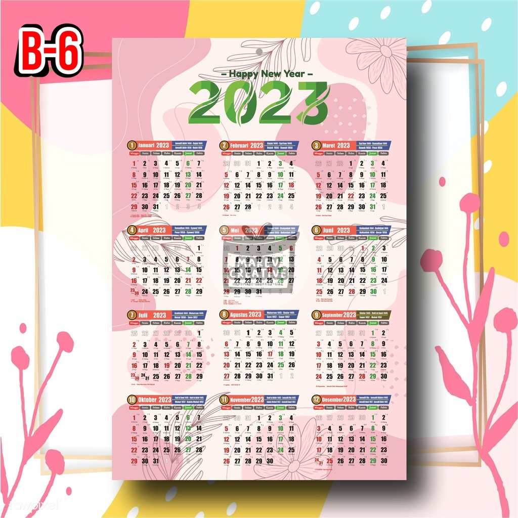 Jual Kalender 2023 : Kalender , Kalender 2023 aesthetic , Kalender ...