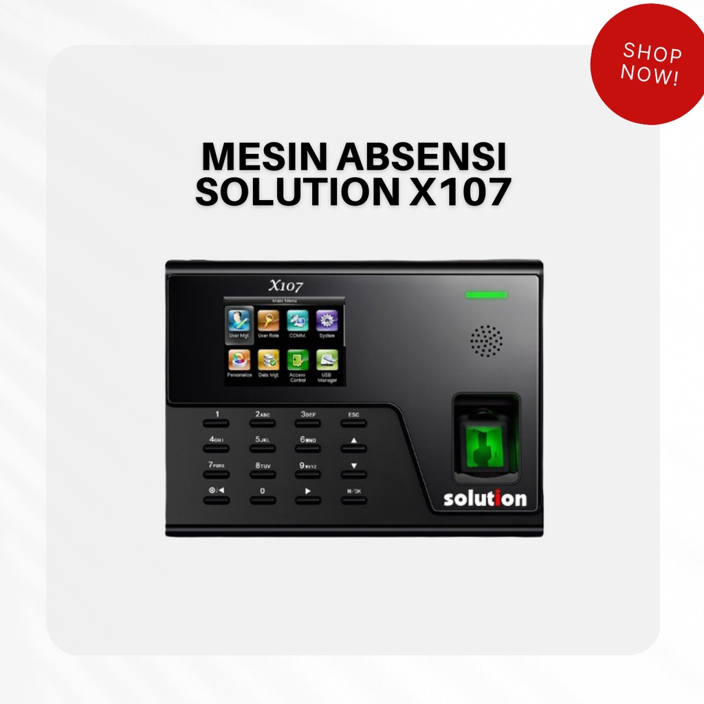 Jual MESIN ABSENSI FINGERPRINT/ SOLUTION X107/ ACCESS CONTROL | Shopee ...