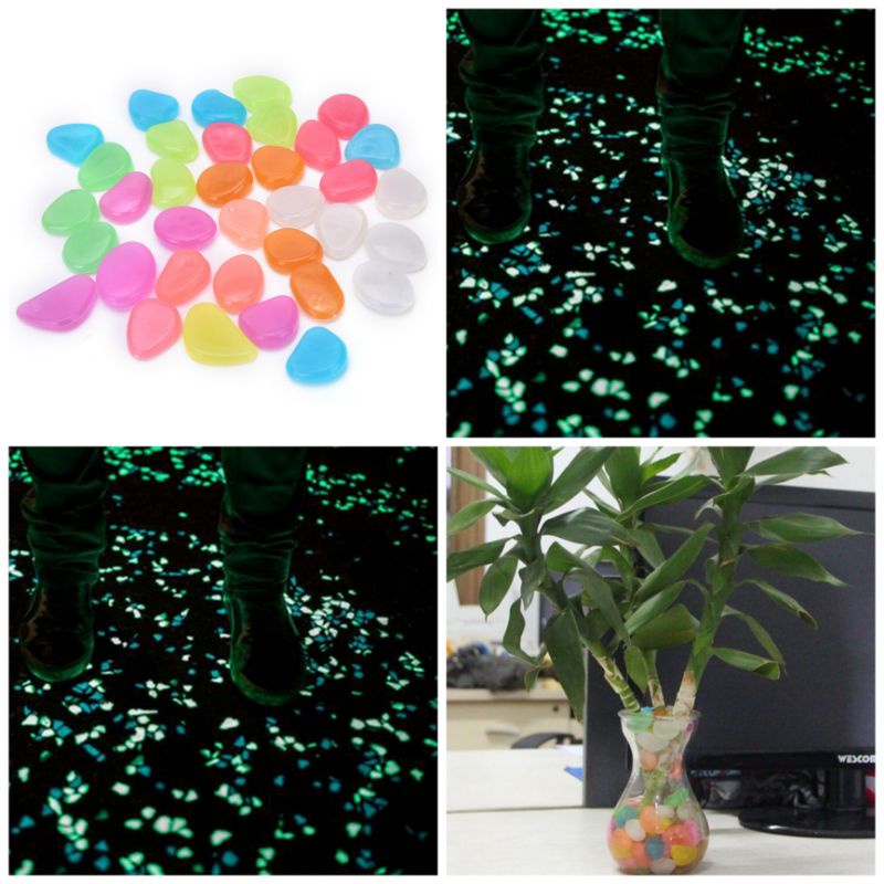 Jual BATU GLOW IN THE DARK (100pcs) untuk dekorasi ruangan /vas bunga ...
