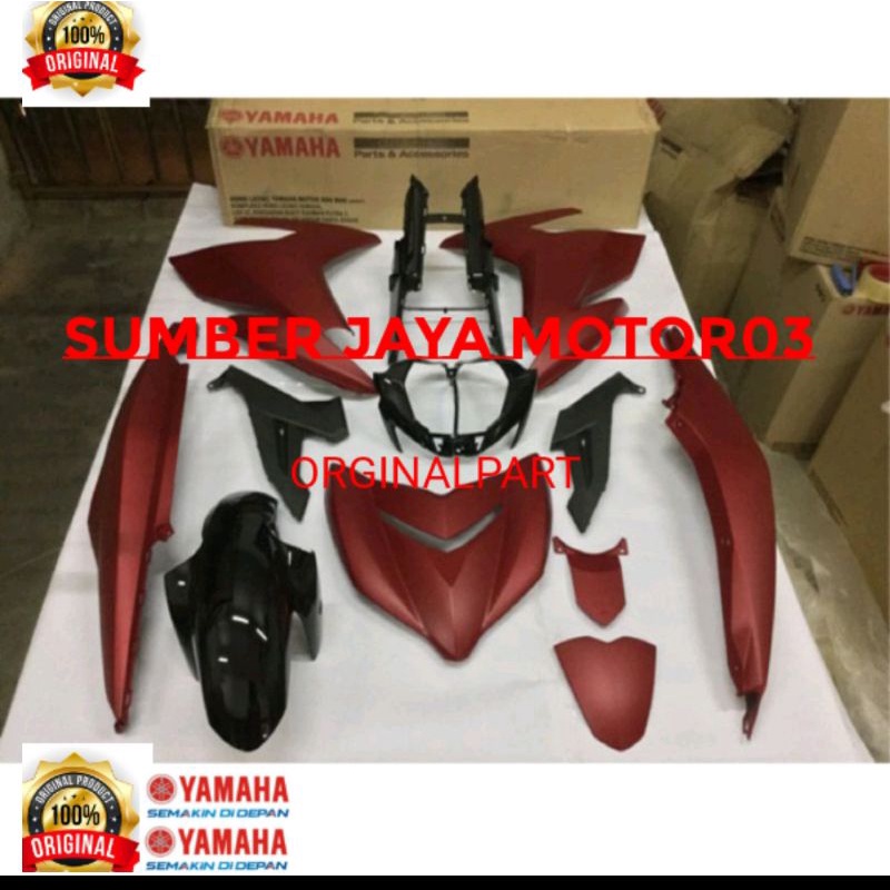 Jual Cover body halus mx king 150 full set biru original Yamaha ...