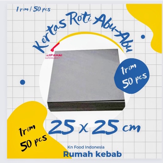 Jual Kertas Roti Abu-Abu 1 rim-Kertas Makanan Abu abu 500 lembar kertas ...