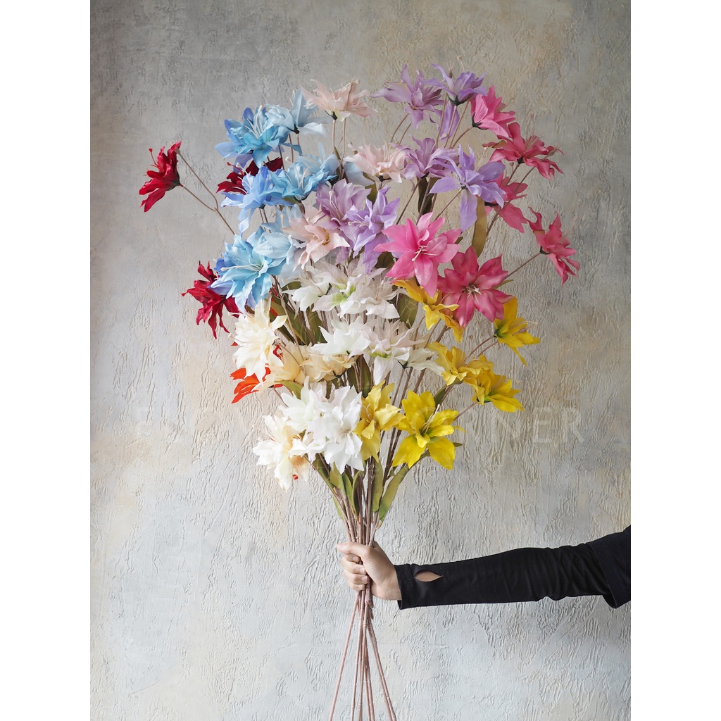 Jual Bunga Artificial Small Double Petal Lily Spray (B23002) | Shopee ...