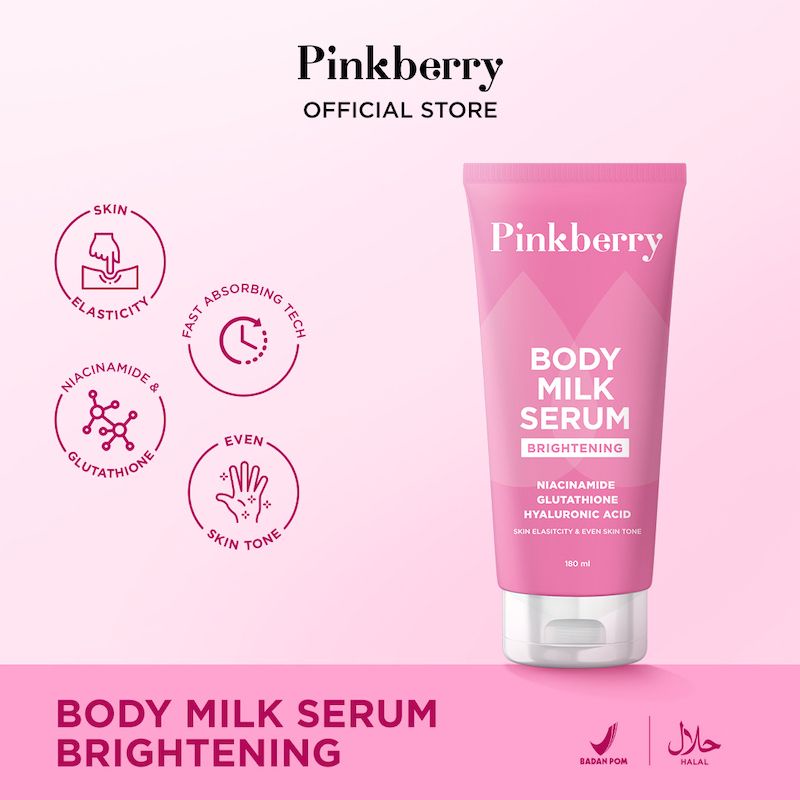 Jual Pinkberry Body Milk Serum Brightening 180 ml ORIGINAL | Shopee ...