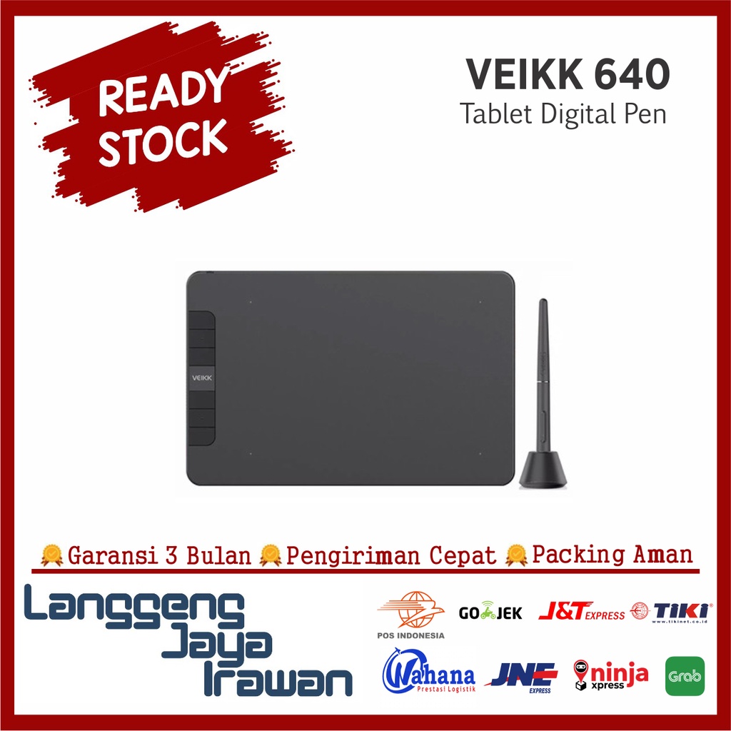 Jual VEIKK VK640 VK 640 Digital Graphic Drawing Pen Tablet 6x4 inch ...