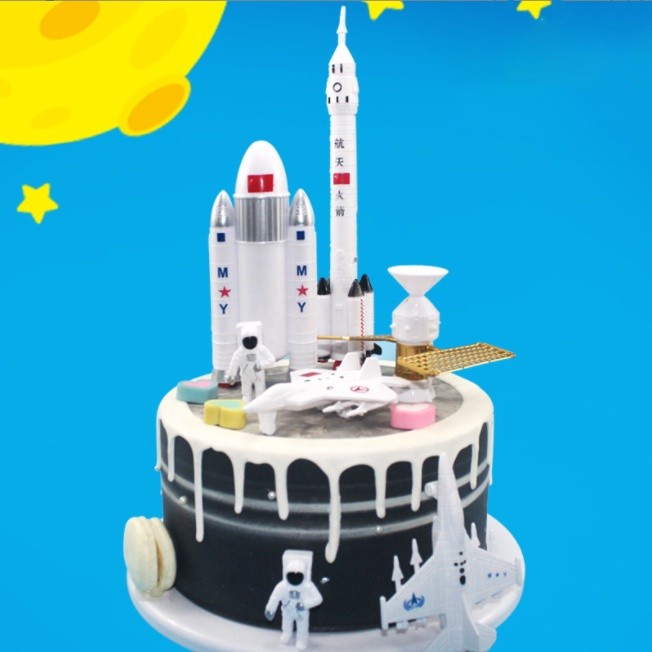 Jual Topper Cake Topper Tema Astronot Luar Angkasa Set 7Pcs | Shopee ...