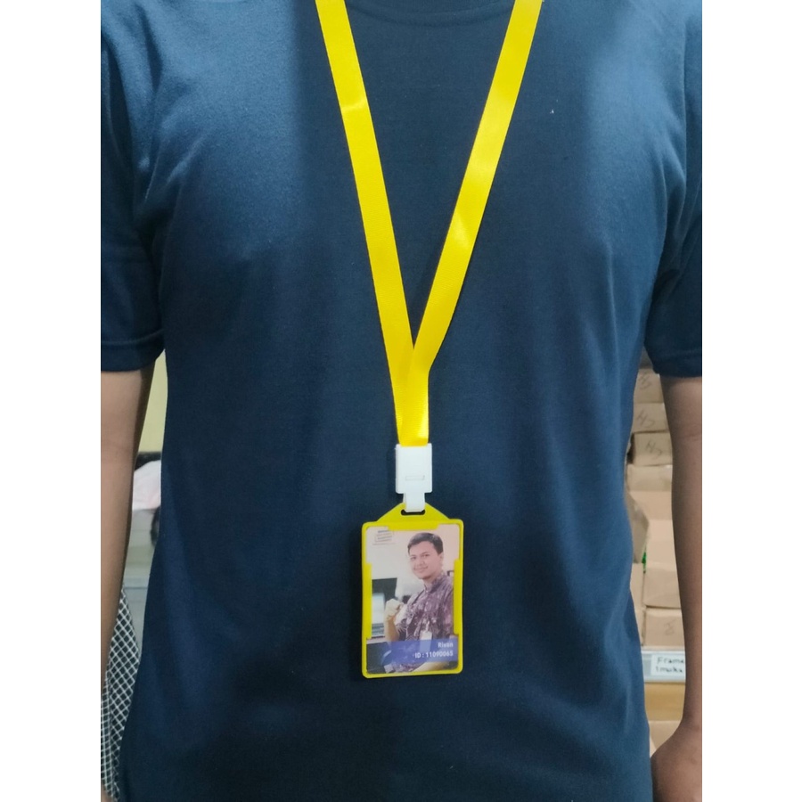 Jual Card holder Acrylic Transparent Badge ID Card casing Kartu pegawai ...