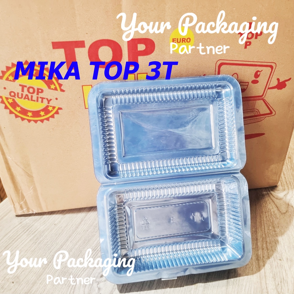 Jual (isi100) MIKA TOP 3T MIKA KUE BUNGKUS WADAH TEMPAT MAKANAN ROTI ...