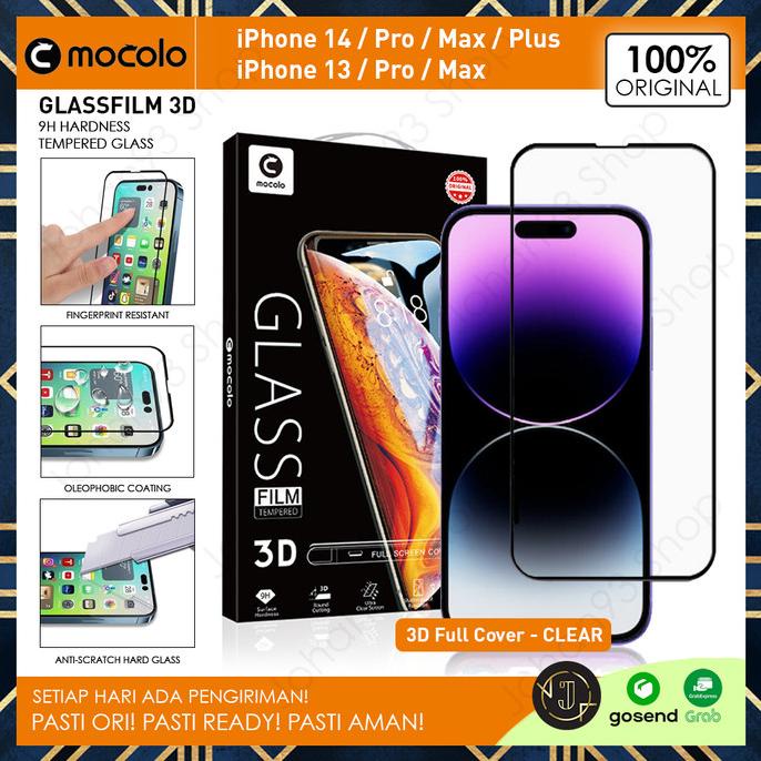 Jual Tempered-Glass iPhone 14/13 Pro Max Plus MOCOLO 3D Clear Anti Gores | Shopee Indonesia