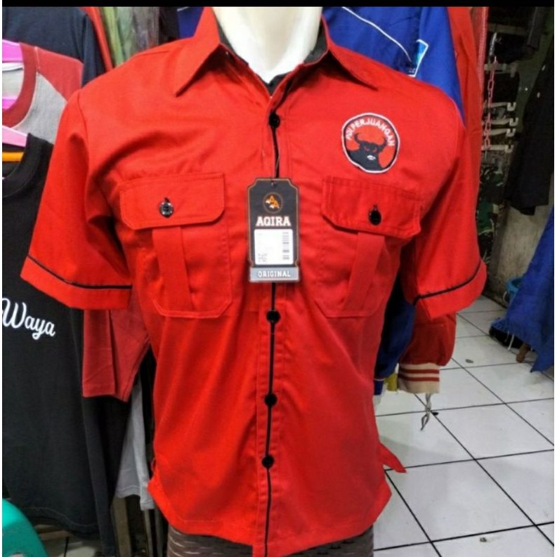 Jual kemeja partai PDI seragam partai PDI | Shopee Indonesia