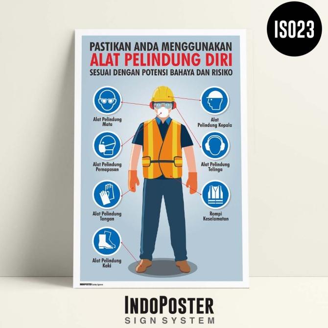 Jual Safety Poster K3 Keselamatan Alat Pelindung Diri Apd A0 120X80Cm ...