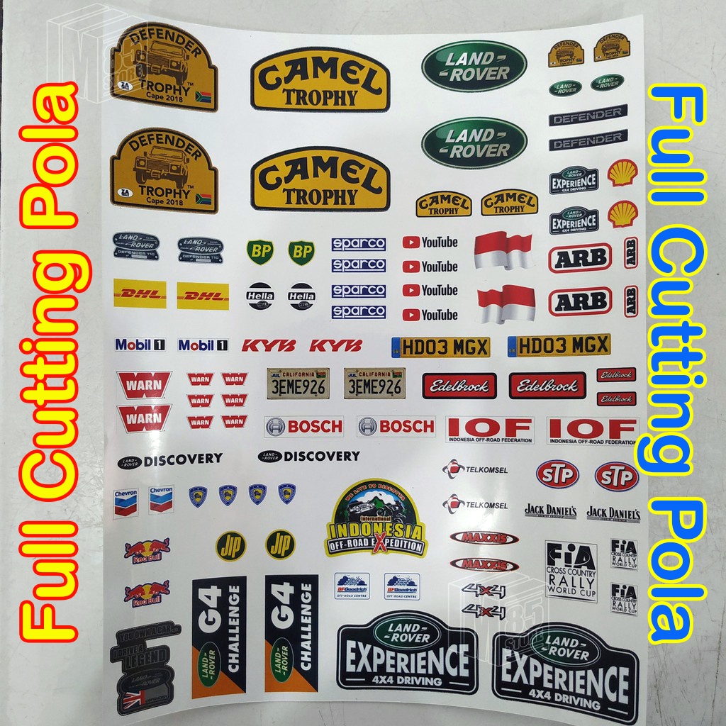 Jual Stiker Decal RC Offroad 1/12 dan 1/16 Land Rover 01 (Full Cutting ...