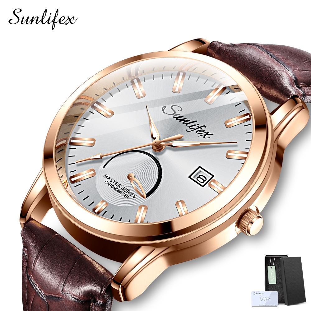 Jual Sunlifex Jam Tangan Pria Original Anti Air Kuarsa Bisnis Klasik ...