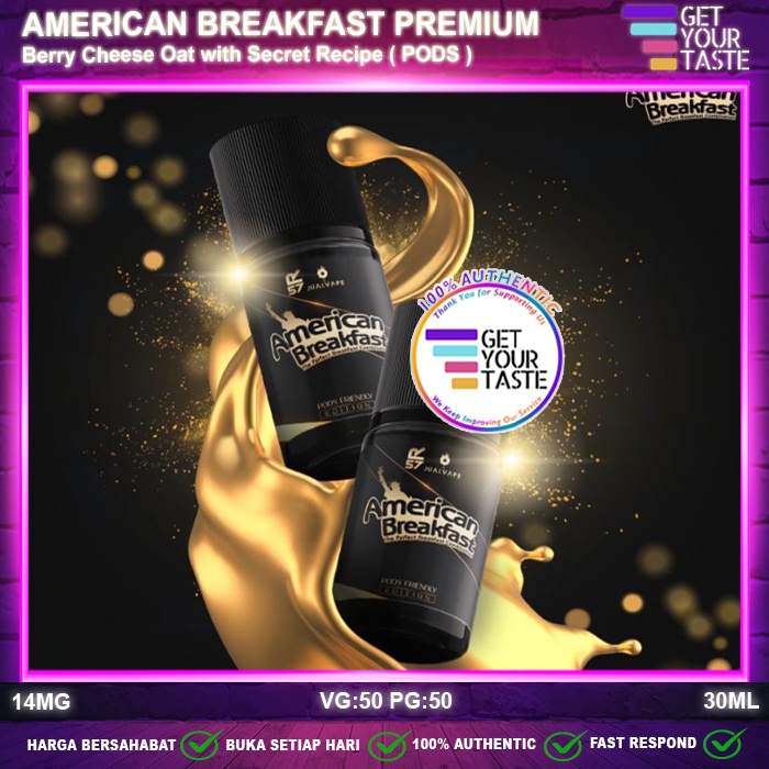 Jual Liquid American Breakfast Premium Blend Pods Friendly 30ML Salt by ...