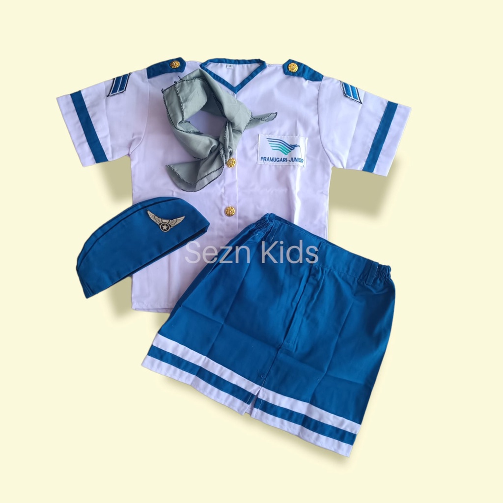 Jual Baju Anak Model Pramugari Junior Biru Putih | Shopee Indonesia