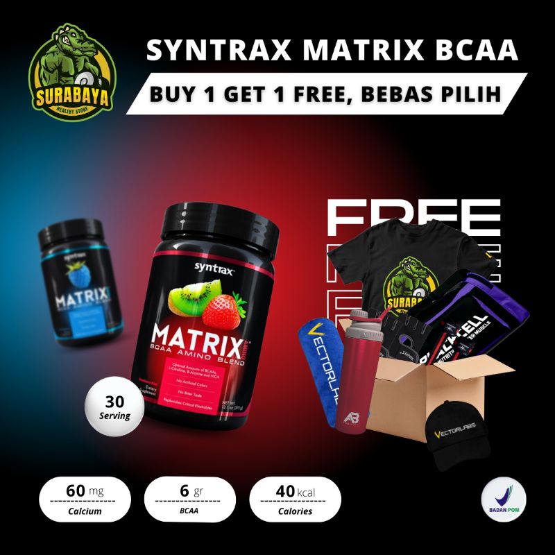Jual Syntrax Matrix BCAA 30 Serving BPOM Amino Powder Blend Pre Workout PreWorkout Non SCIVATION ...