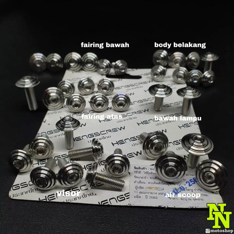 Jual probolt stainless full baut body ninja RR old ZX 150 original thailand | Shopee Indonesia