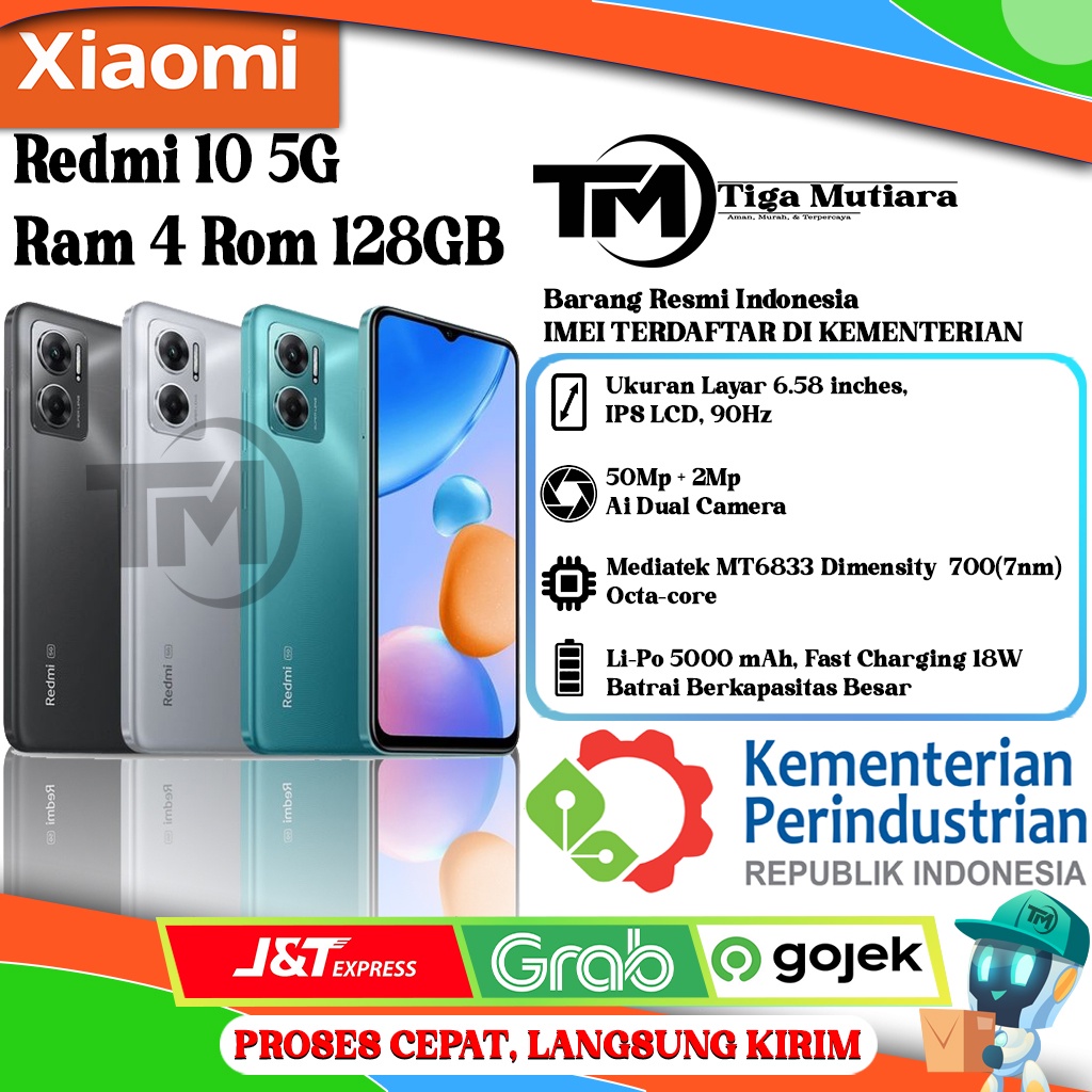 Jual Xiaomi Redmi 10 5G Ram 4/128GB | Ram 6/128GB | Shopee Indonesia