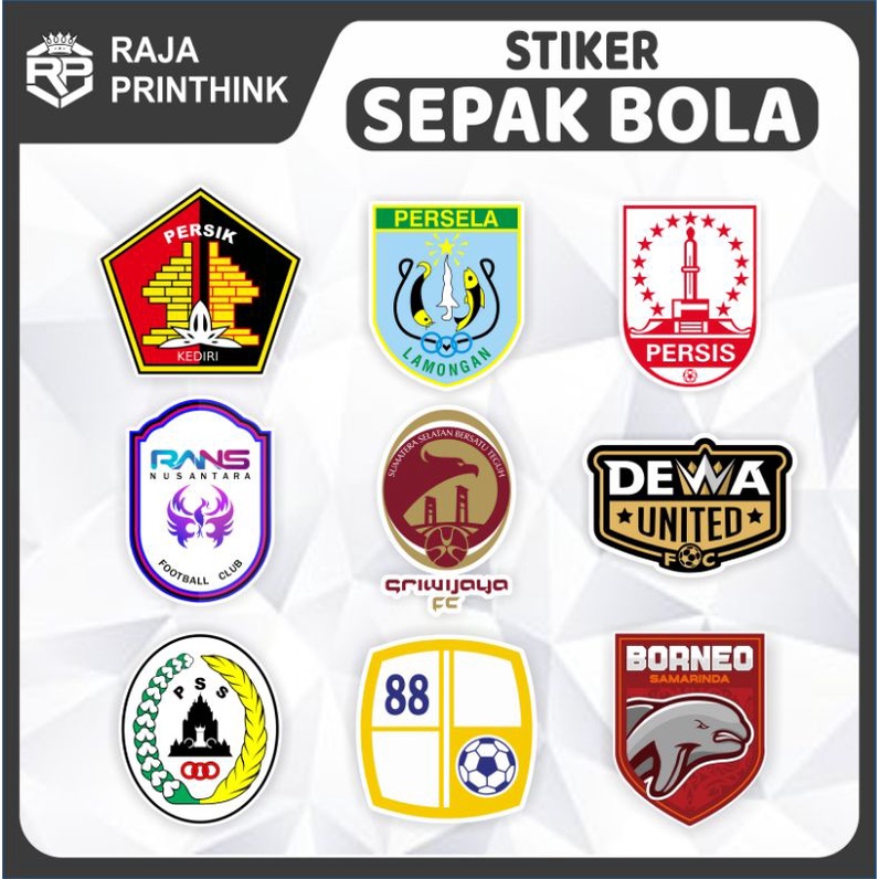Jual Sticker Stiker Bola Liga Indonesia Persik Persela Persis RANS ...